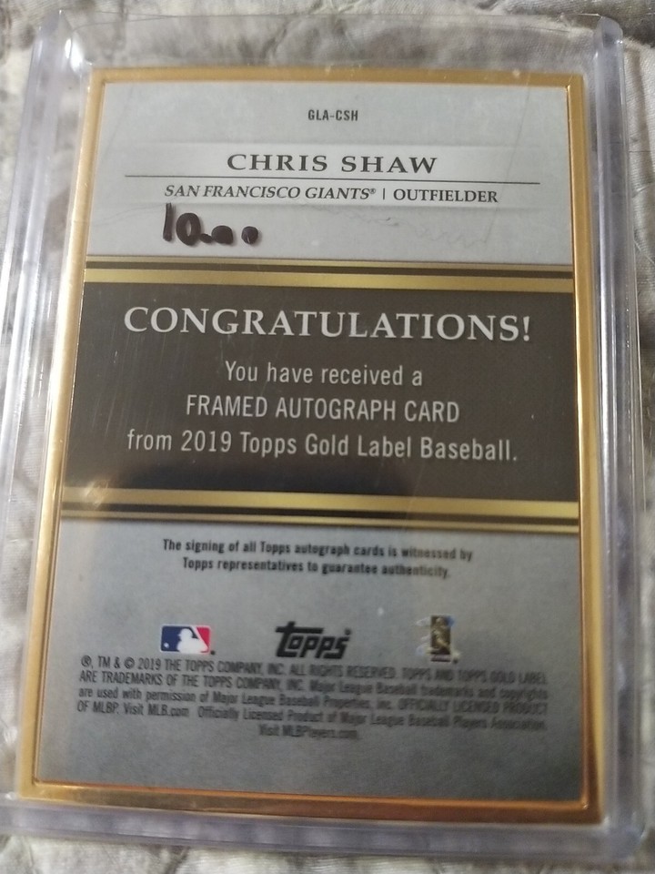 2019 Topps Gold Label Framed Autograph - Autos Rookies Gold Framed #44/ ...