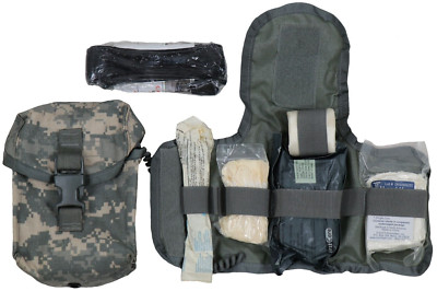 NEW Complete US Army Molle IFAK Individual First Aid Kit Pouch ACU w ...