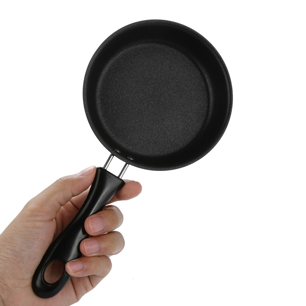 Round Non-stick Flat Pan Egg Pancake Frying Omlette Pan Cookware 12cm ...