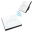 433Mhz 1/2/3 Gang Glass Panel LED Wall Light Touch Switch EU/UK Plug+RF ...