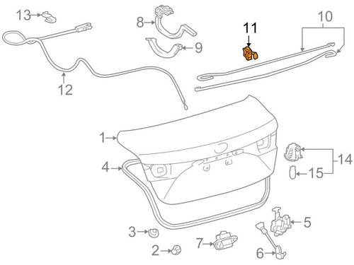 For Toyota Genuine Trunk Torque Rod Bracket 6412706110 | eBay