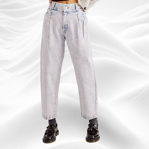 Edwin Isla Pant/Jean in Cupio/washed Pink Pleated Wide Leg 33X27.5 ...