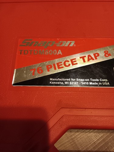 Snap On TOOLS Tap And Die Set 76 Piece Metric And Standerd SET ...
