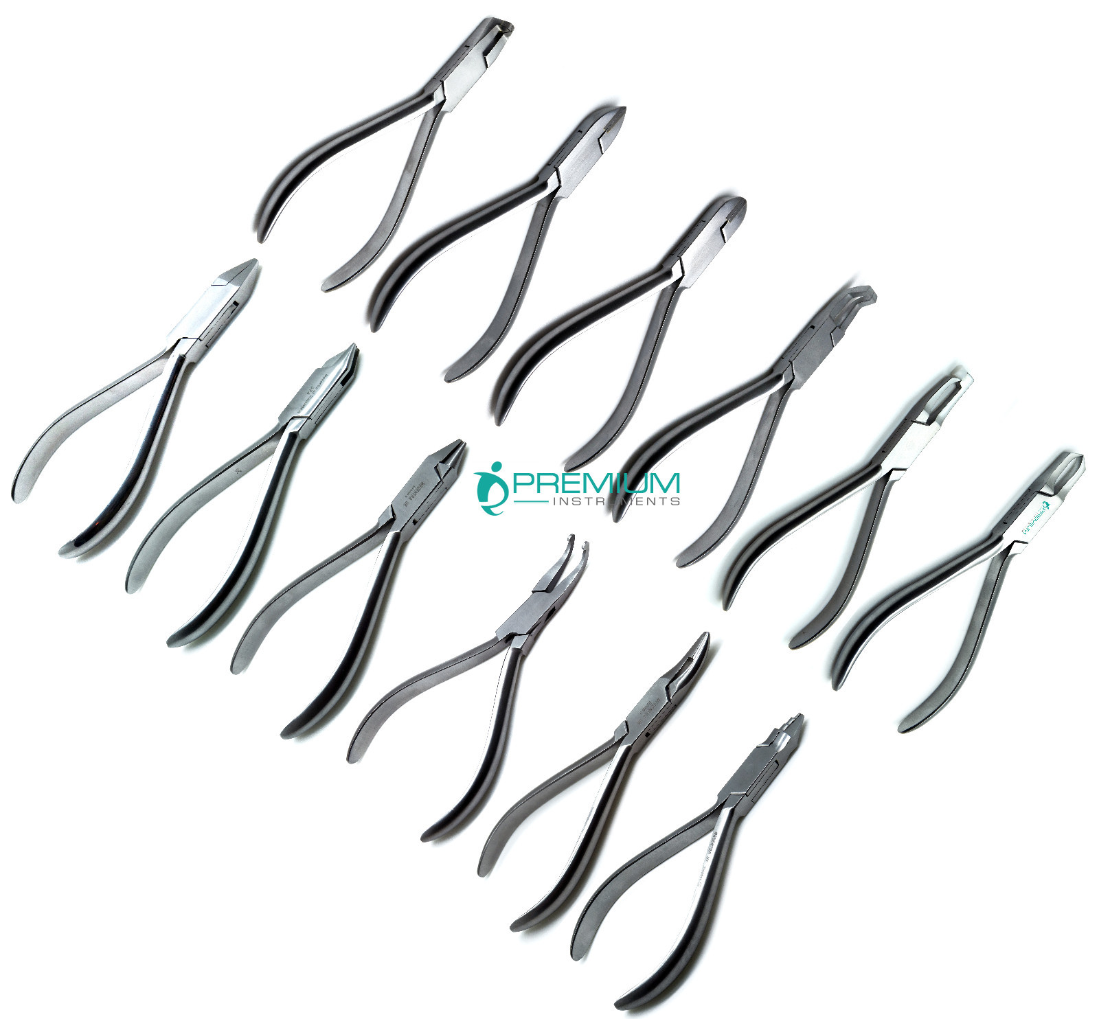 12 Pcs Premium Dental Band Seating & Placement Pliers De Bond Hard Wire ...
