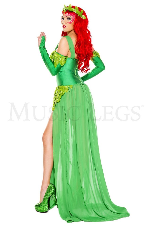 Music Legs Poisonous Villain Woman's Costume Ivy Comic Halloween Green ...