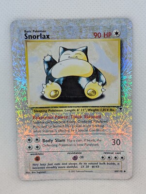 Snorlax 64/110 Legendary Collection Reverse Holo Rare Pokemon TCG ...