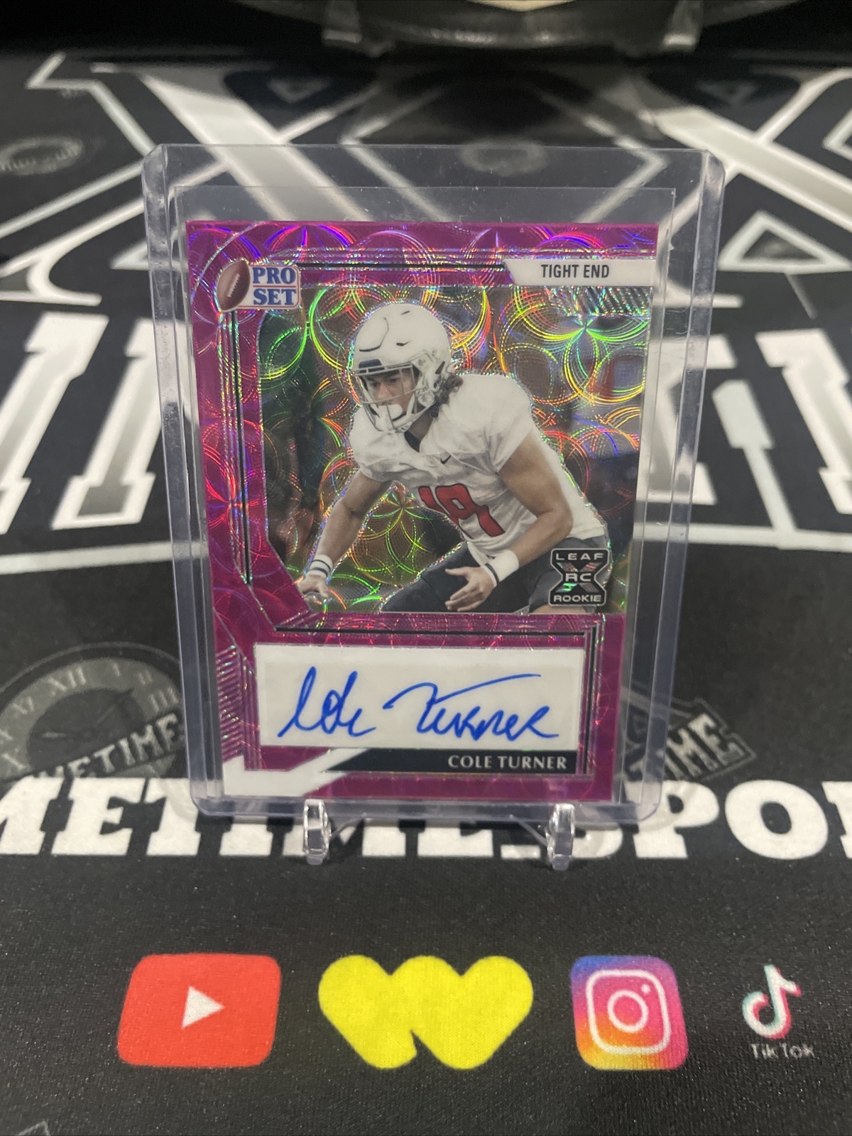 2022 Leaf Pro Set Pink Scope Auto #05/05 Rookie RC Washington ...