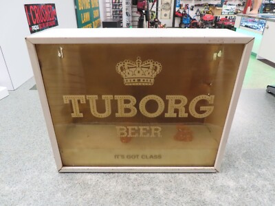 VTG TUBORG BEER FIBER OPTIC ADVERTISING LIGHT UP SIGN | eBay