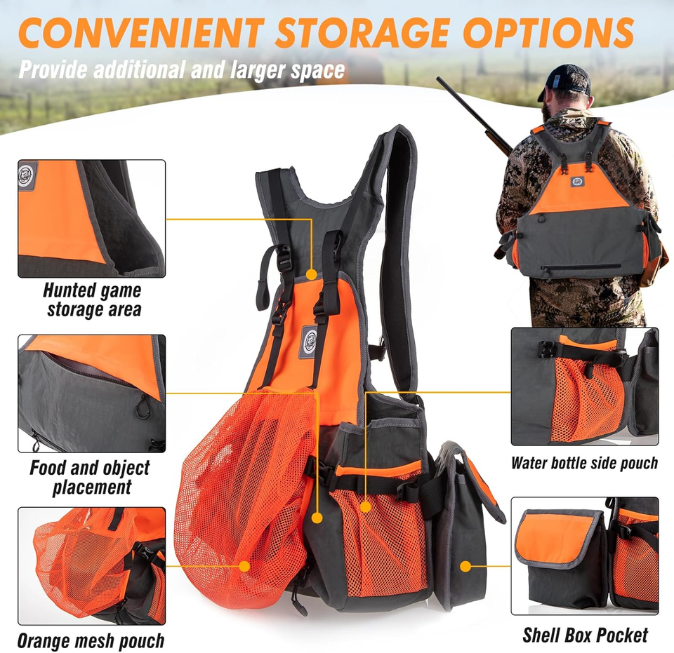 Upland Hunting Vest Adjustable Upland Bird Hunting Vest Pheasant ...