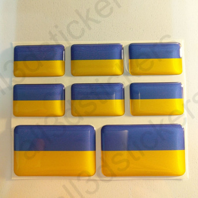 Sticker Ukraine Resin Domed Stickers Ukraine Flag 3D Vinyl Adhesive ...