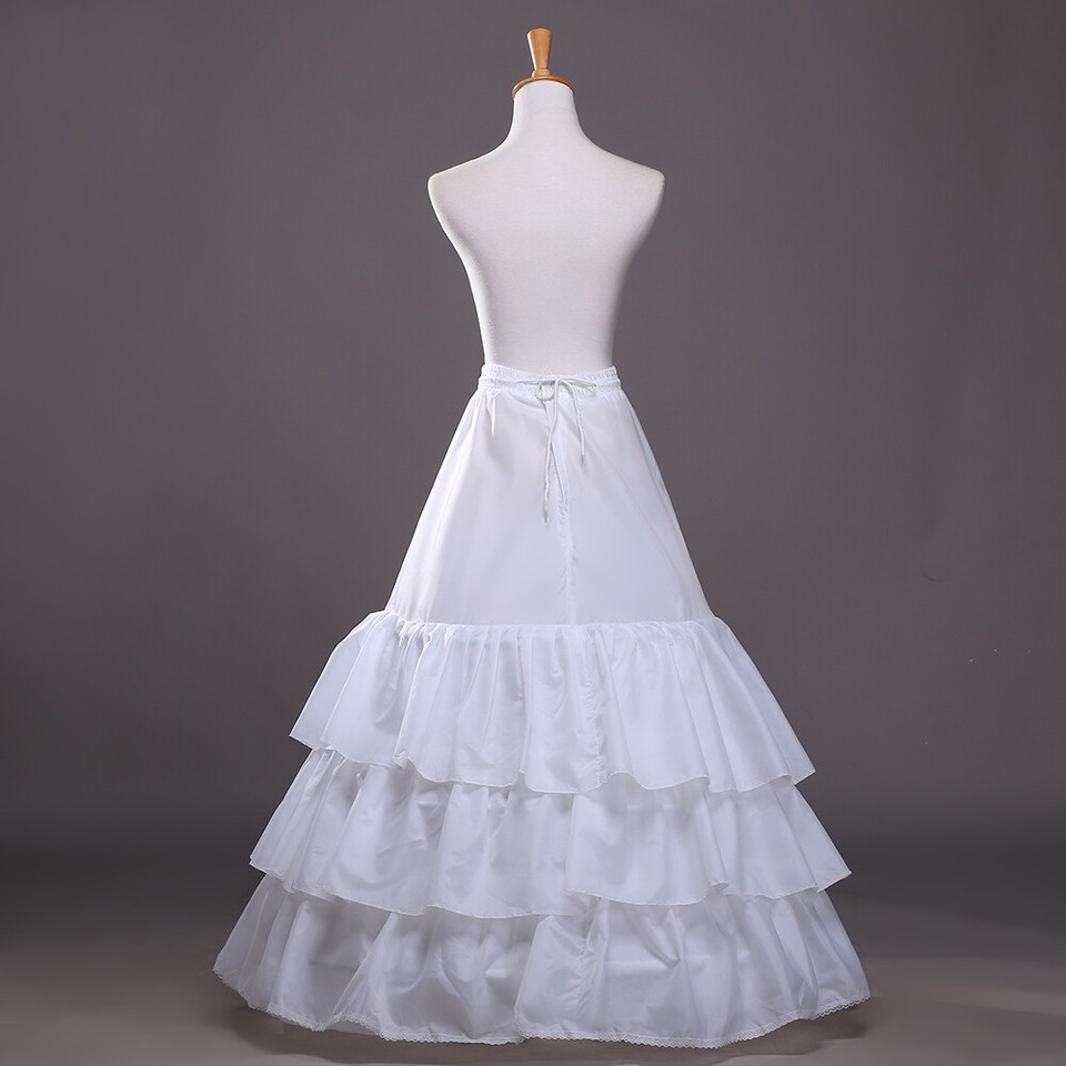 Women's White Bridal Petticoat Hoop Skirt,Wedding Crinoline Slip Gown ...