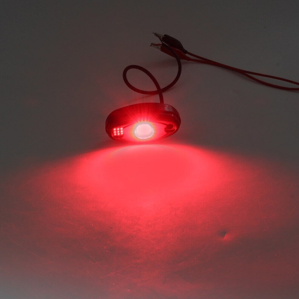 6X LED Rock Light Red 9W High Power Car Pickup Under Body Trail Rig ...