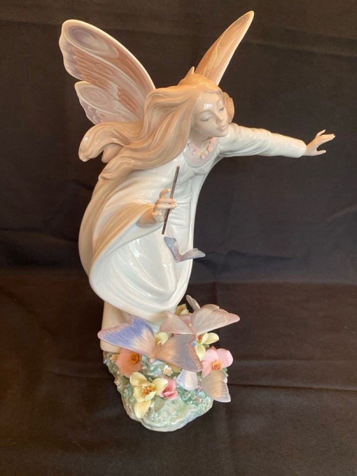 RARE Lladro FAIRY OF THE BUTTERFLIES #1850 - Retired 2000 - DOUBLE ...