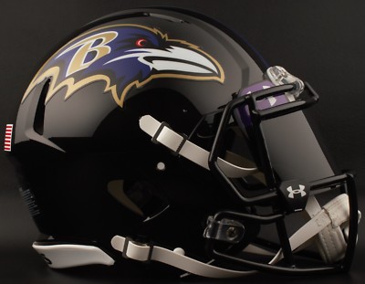 BALTIMORE RAVENS NFL Football Helmet with BLACK-TINT Visor / Eye Shield ...