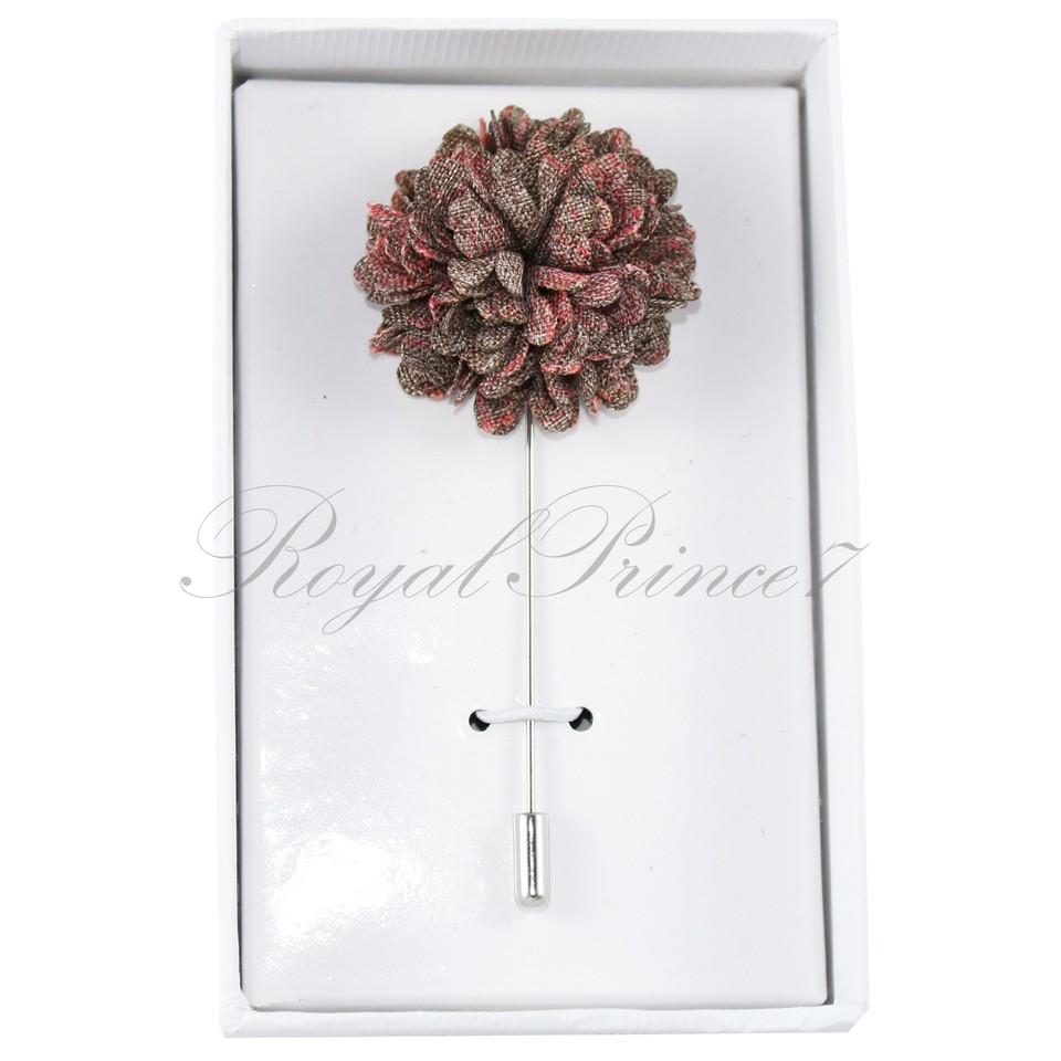 New in Box Mens Suit brooch chest buckle brooch Pin Floral flower lapel ...