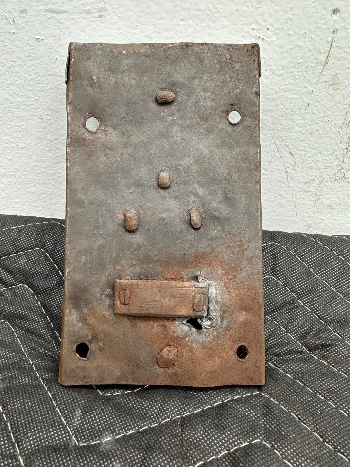 1700S HAND FORGED LOCK & KEY FOR CHEST TREASURE DOWERY CRAB LOCK ...