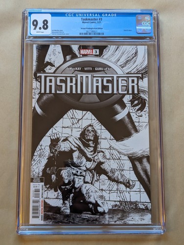 TASKMASTER #3 CGC 9.8 1:25 2ND PRINT 1ST TAEGUKGI BLACK WIDOW HAWKEYE ...