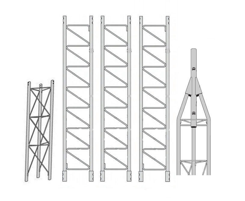 ROHN 45G Series 40' Self Supporting Tower Kit with 45AG Top Section ...