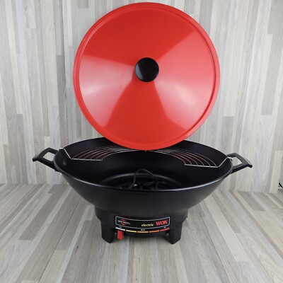 West Bend 79525 6 Quart Electric Wok Red Skillet Made In USA | eBay