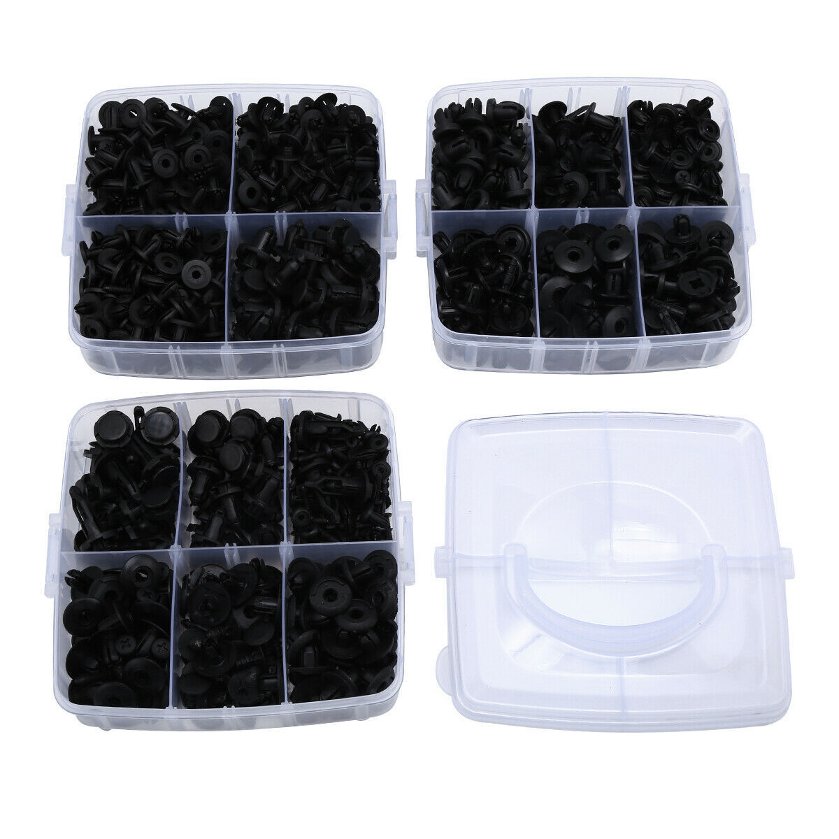 650Pcs Car Retainer Auto Fasteners Push Trim Plastic Clips Pin Rivet ...