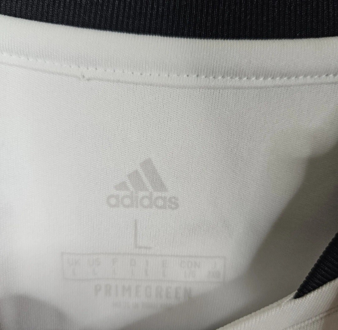 Mens Size Large White Black Adidas Tiro 21 Training Soccer Jersey ...