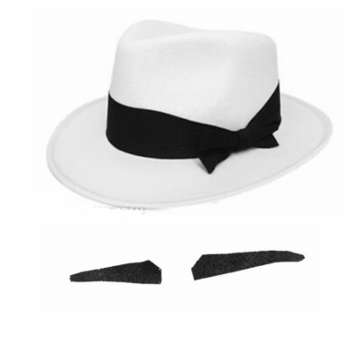 1920s 1930s Kids Boys Childs Bugsy Malone White Gangster Hat Spiv Tash ...