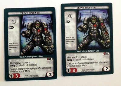 Clint CLNT-2-3U (2) Battletech CCG Unlimited 'Mech | eBay