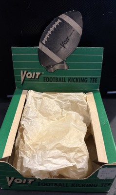 VINTAGE FOOTBALL~IN DIECUT STORE BOX DISPLAY~VOIT FOOTBALL KICKING TEE ...