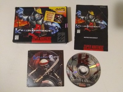 SNES Killer Instinct Box, Manual & Killer Cuts Music CD, No Game ...