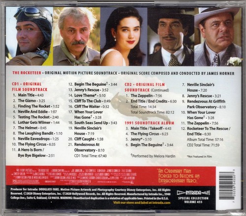 The Rocketeer (Original Motion Picture Soundtrack) by James Horner (CD ...