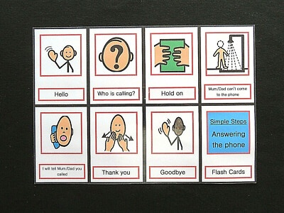 SIMPLE STEPS Answering the phone -Autism ADHD PECS Dementia Early Yrs ...