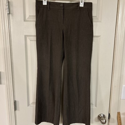 Talbots Petites Womens Pants 8P Gray Straight Stretch Dress Slacks Zip ...