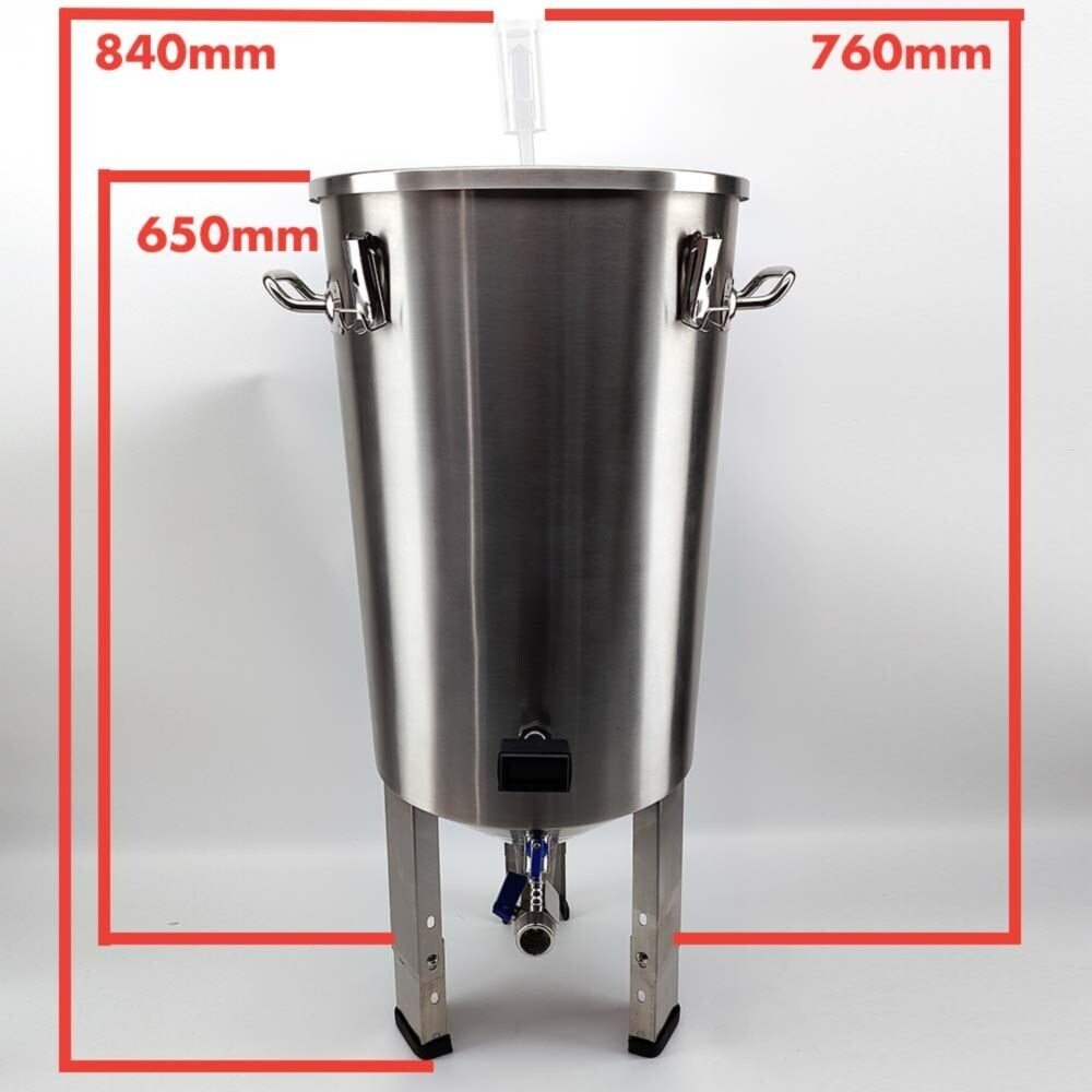 New 32L SS304 Full Stainless steel Conical fermenter Brew Perfect Beer ...