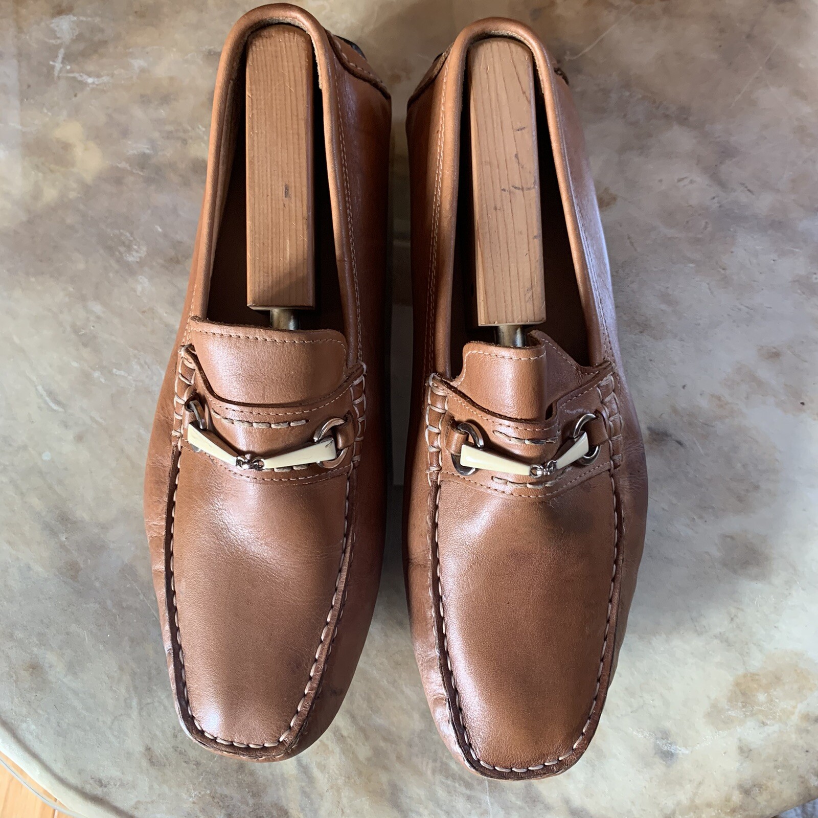 Mens Mike Konos Ivory Horse Bit drivers Size 8 1/2 M … - Gem