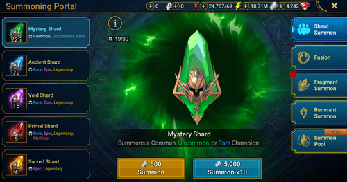 Raid Shadow Legends |Start: 69 Ancient, 15 Void, 5 Primal, 4 Sacred ...