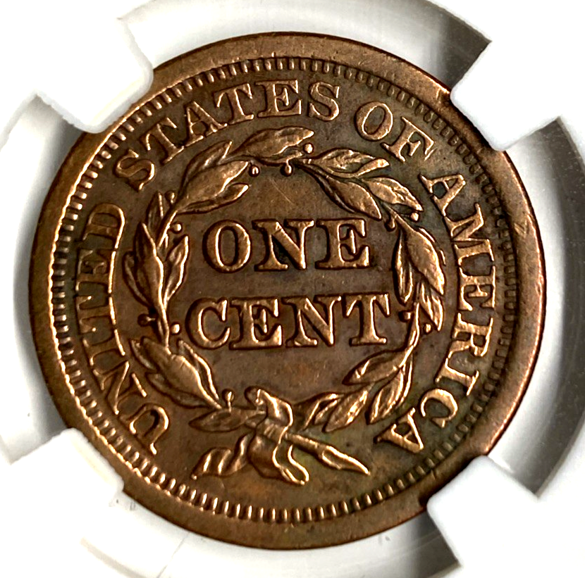 1852 Braided Hair Large 1 Cent Penny Coin BEAUTIFUL COLOR (Cleaned) | eBay