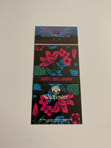 Wildflower Park Floral Beach Boca Raton Florida Matchbook Cover (A) | eBay