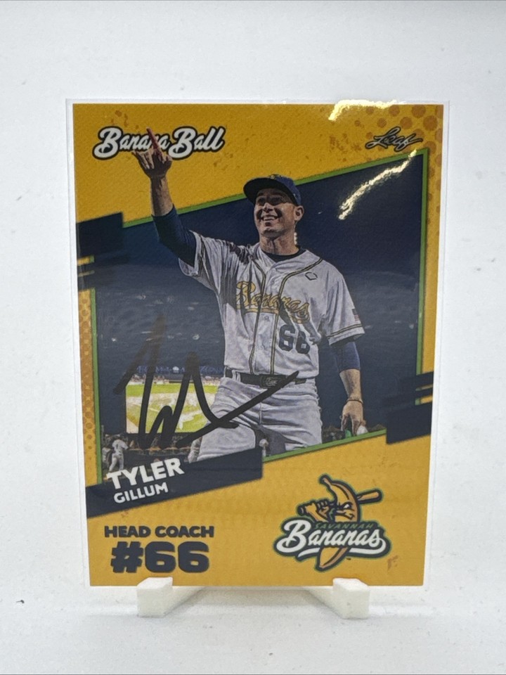 Tyler Gillum Savannah Bananas Signed Autographed Card | eBay