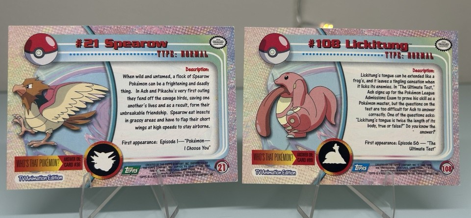 Pokemon TCG Vintage Regular Topps Collection - Puzzles, Pokemon, etc ...