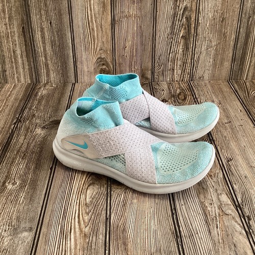 Nike Free Running Womens Size 10.5 Blue/White Minimalist Shoes 880846 ...