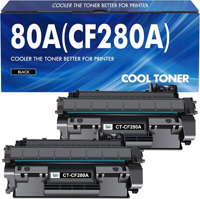 Cool Toner 80A CF280A Toner Cartridge 2 Pack Compatible Replacement for ...