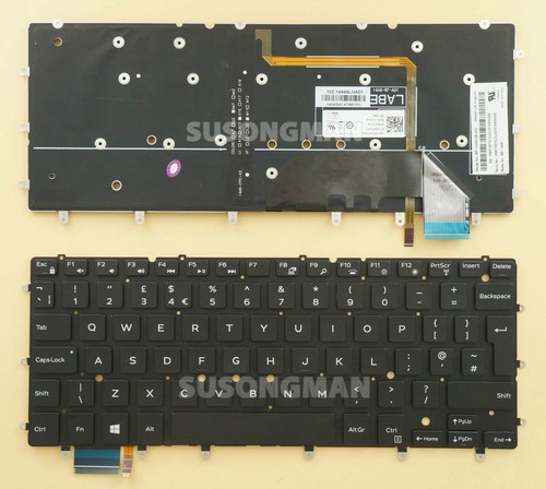 New UK Keyboard For DELL XPS 13 9343 9350 Laptop Black With Backlit No ...