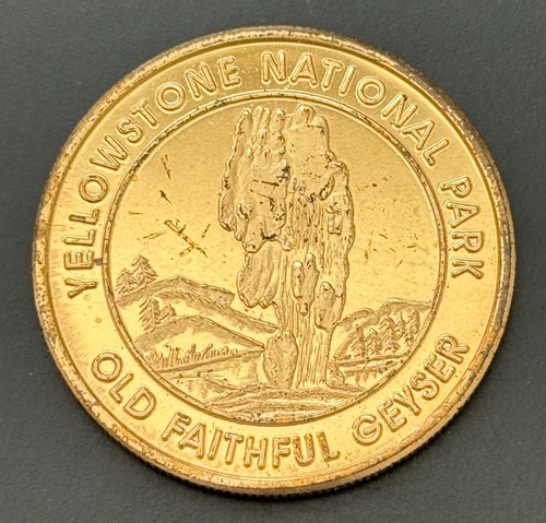 Yellowstone National Park Old Faithful Geyser Medal Token Coin | eBay