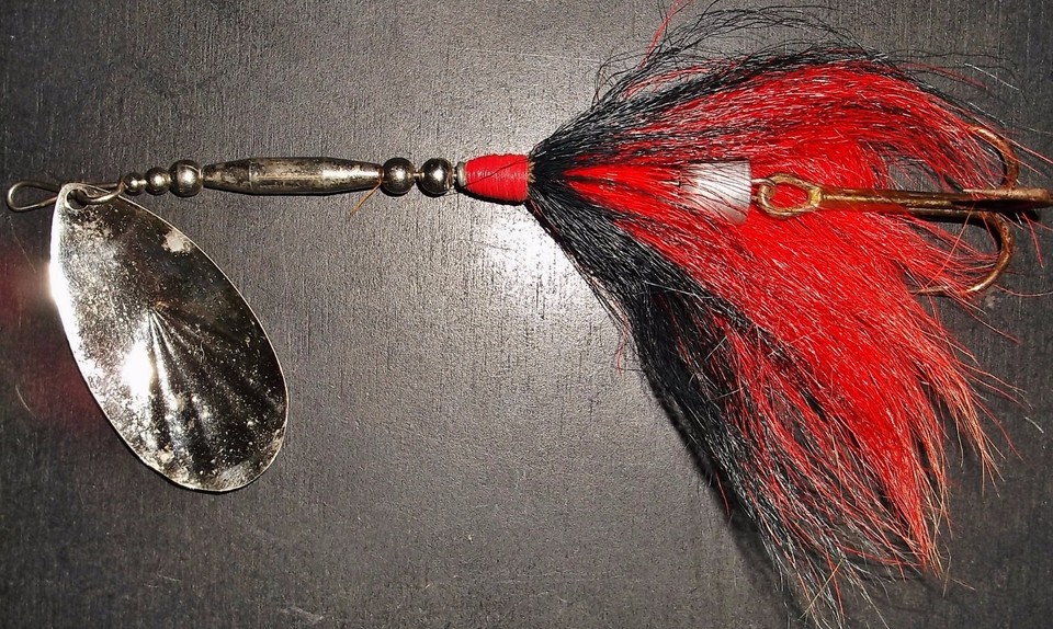 EXCELLENT VINTAGE Fishing Lure Tail hair Fur Antique TACKLE bait ...