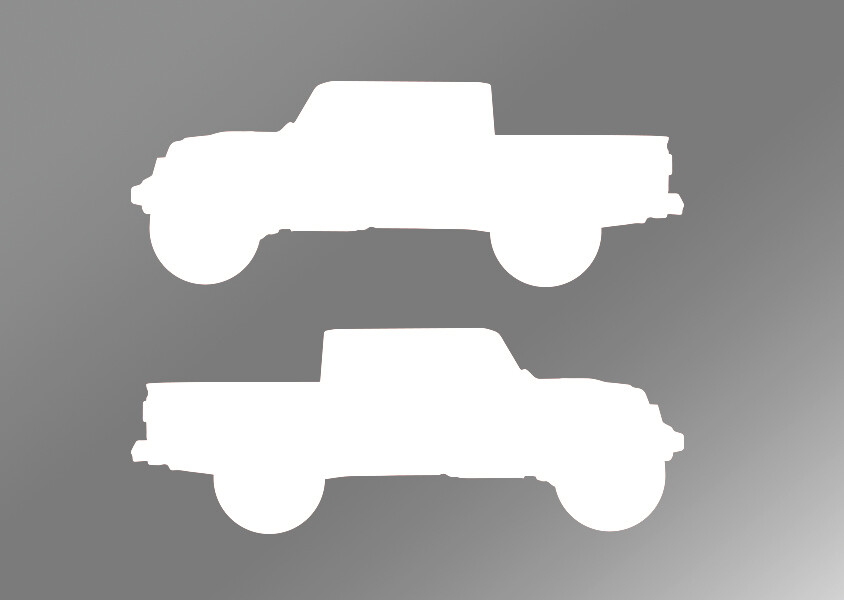 JT 2"x.75" Silhouettes premium quality decals for jeep gladiator | eBay