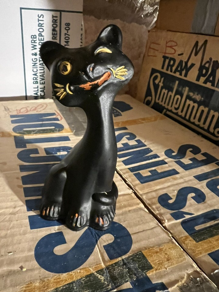 Antique Tiffin Grotesque Or Alley Cat Black Satin Art Deco Vtg 6. 5 | eBay