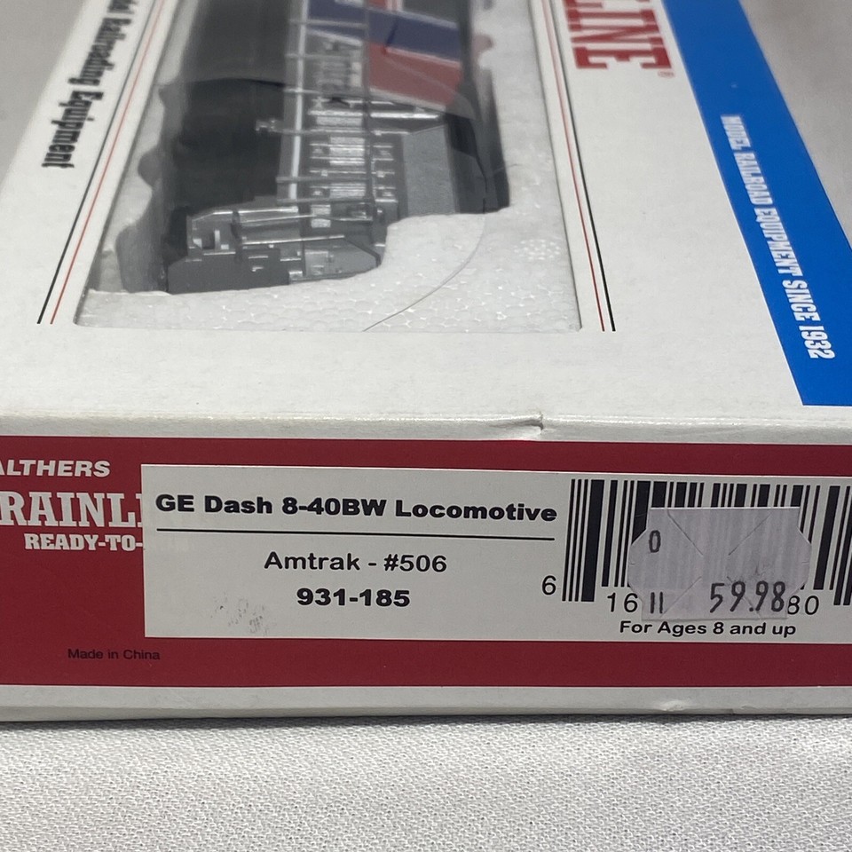 HO Scale Walthers Trainline, GE Dash 8 40BW Diesel Locomotive, Amtrak ...