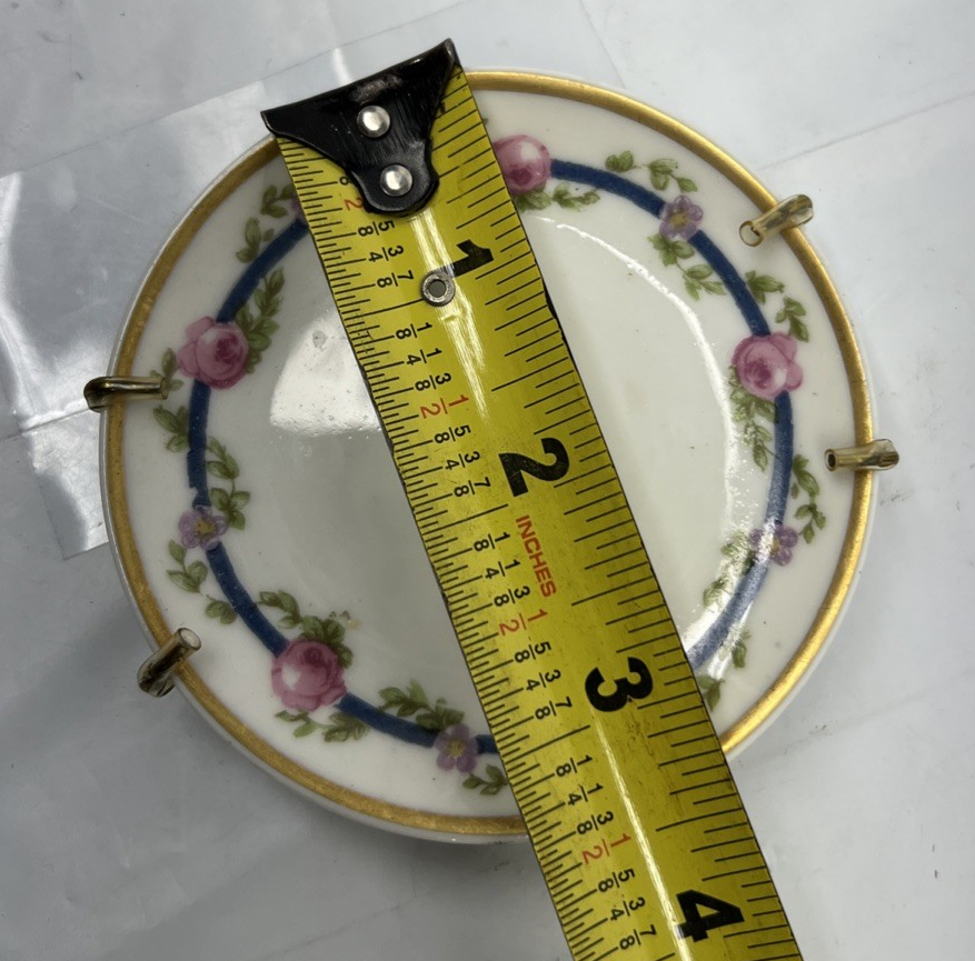 Antique Porcelain Butter Pat Floral marked - M.Reddon LIMOGES with ...