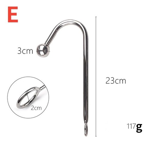Unisex Stainless Steel Plug Hook Prostate Massage with Ball Metal ...