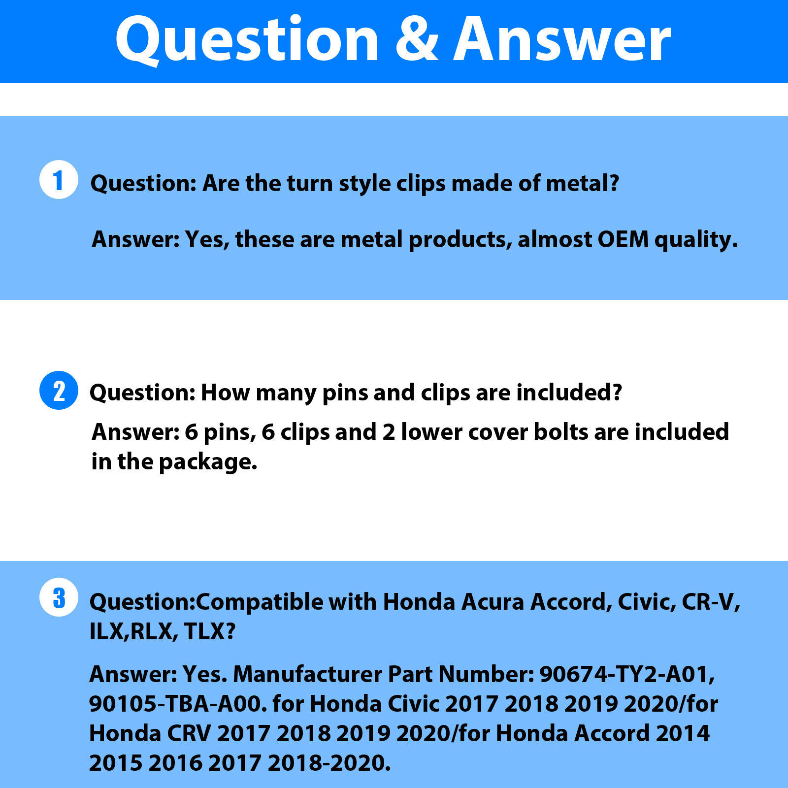 14PCS Lower Engine Cover Pin Screw Fit FOR Honda Accord Civic CRV ...